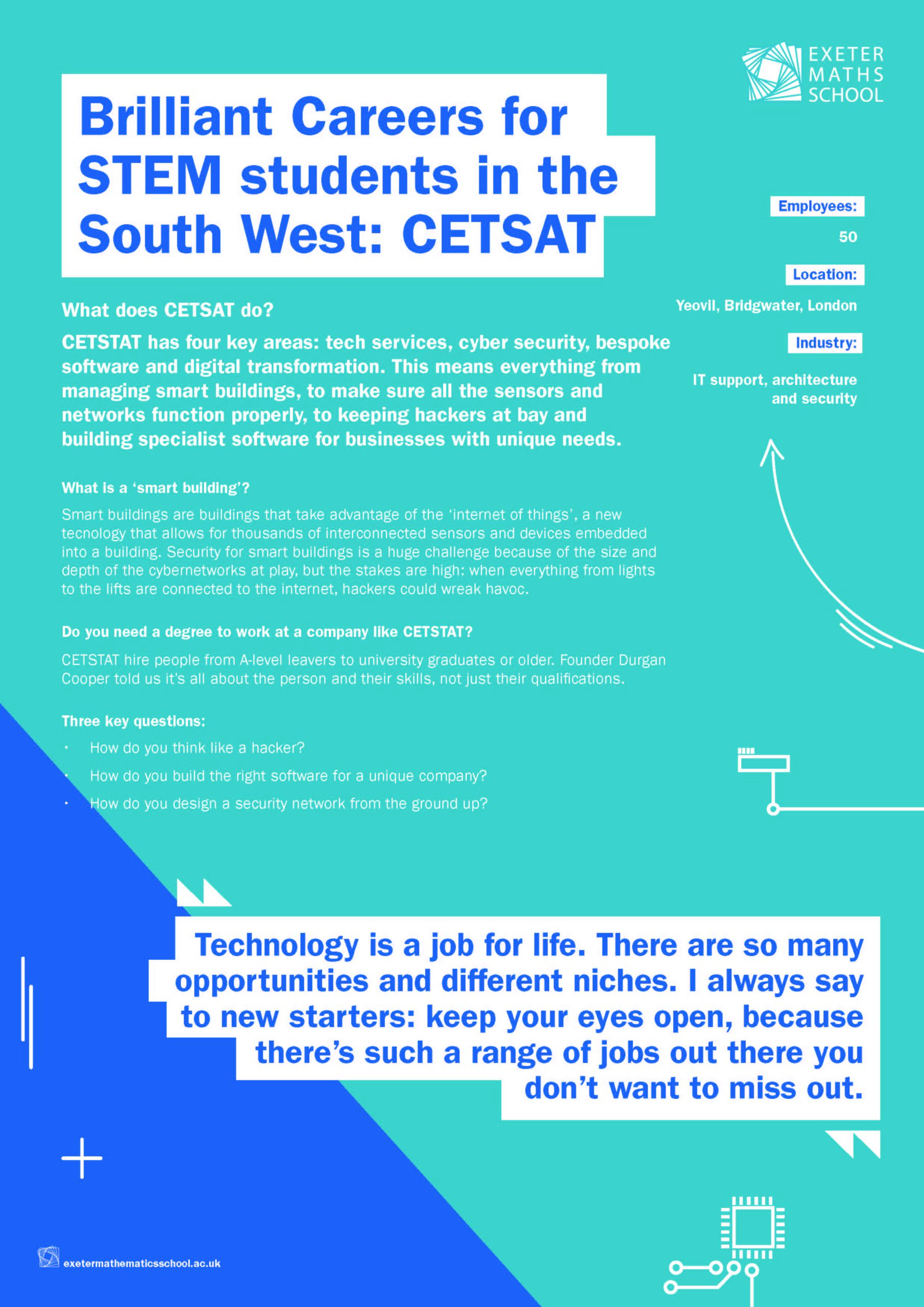 Exeter Maths School | Careers