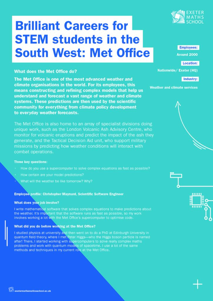 Exeter Maths School | Careers